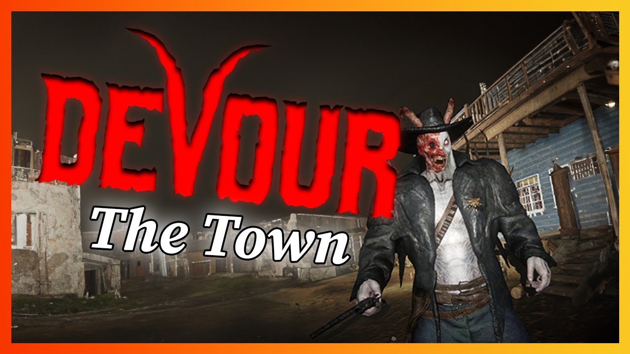 Devour: Funny Moments - The Town! Some Big Guy Chasing us all Game! - YouTube