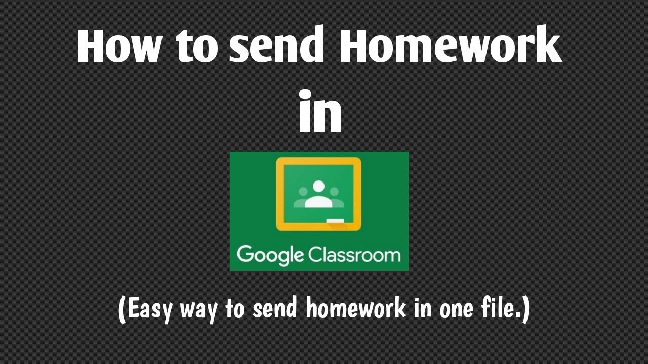 How to Send Homework in Google Classroom|| Be with Karthik - YouTube