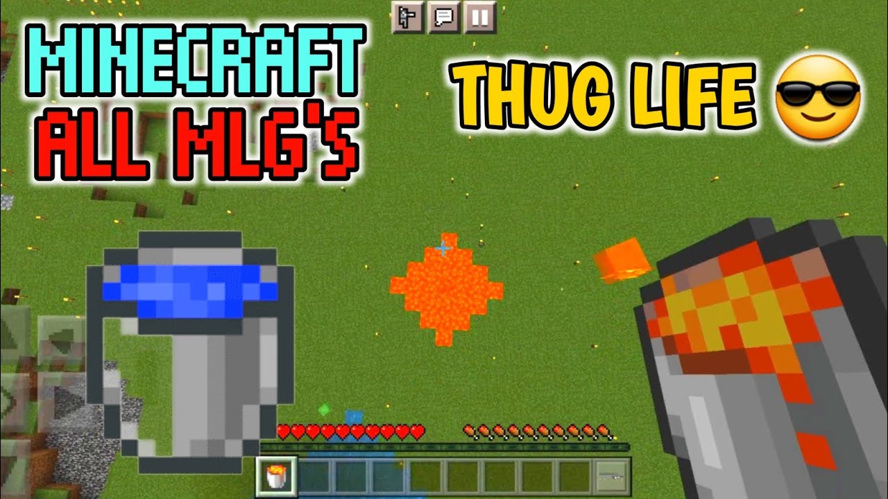Minecraft all mlg in Pocket Edition #mcpe - YouTube