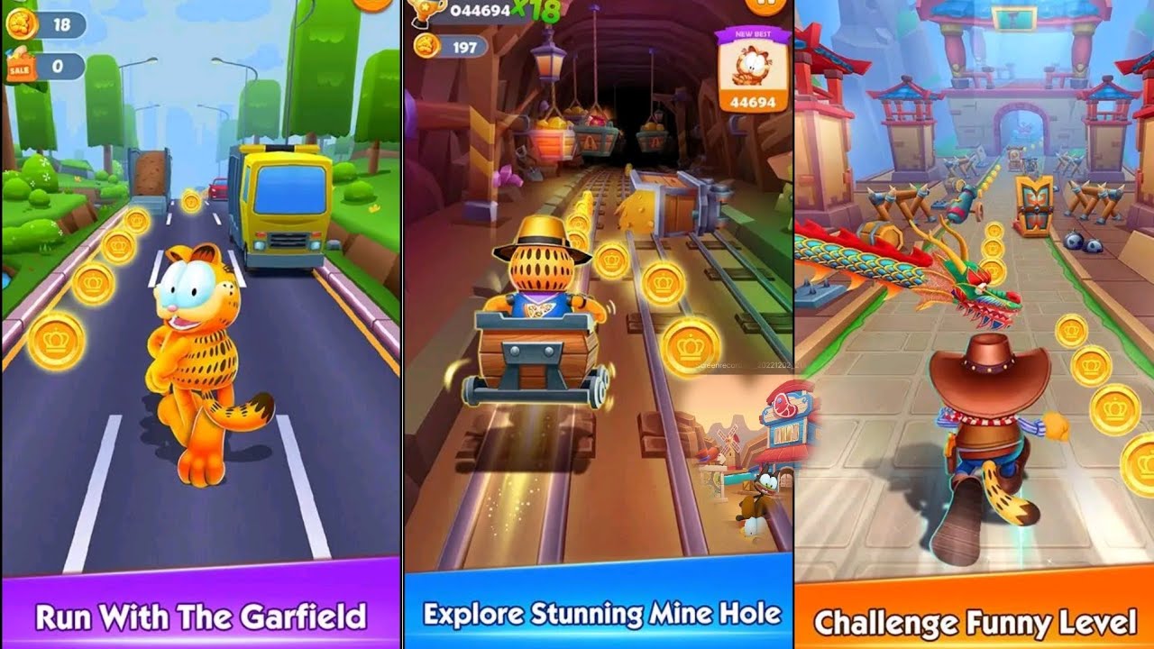 Garfield Rush Running Mobile Game !! - YouTube