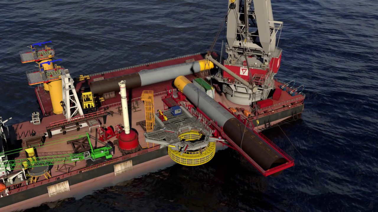 WTG foundation installation - YouTube