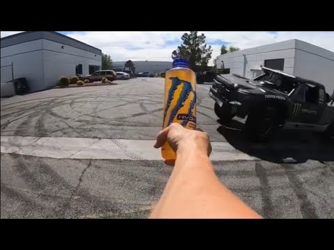 MONSTER TRUCK BOTTLE CAP CHALLENGE 💥 FIRE BRO