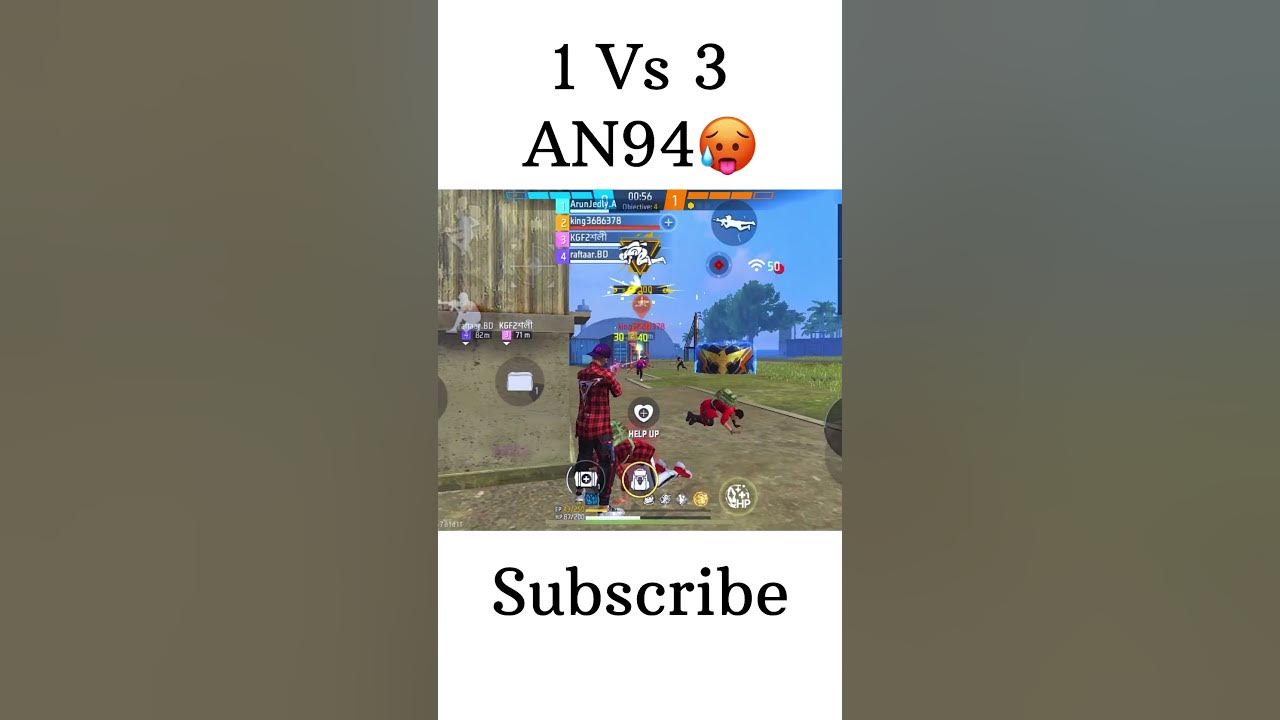 1 Vs 3 AN94😂#freefire #freefireshorts #freefiremax #totalgaming #raistar #ankushff #shorts - YouTube