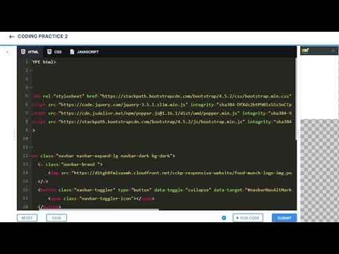 Project Series -1 | How to Create Navbar using Bootstrap| Food Munch Website - YouTube