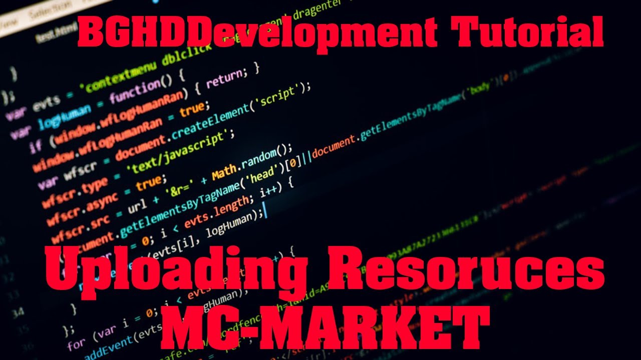 How to upload a resource to MC-Market - YouTube