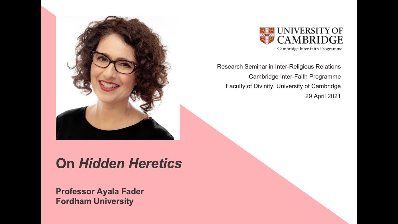 Professor Ayala Fader, On 'Hidden Heretics' - YouTube