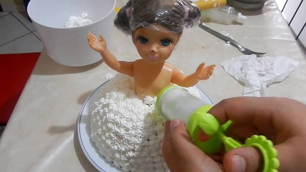 كيك او كيكة عيد ميلاد او كيكة باربي مع طبخ ليلى Cake Barbie Youtube