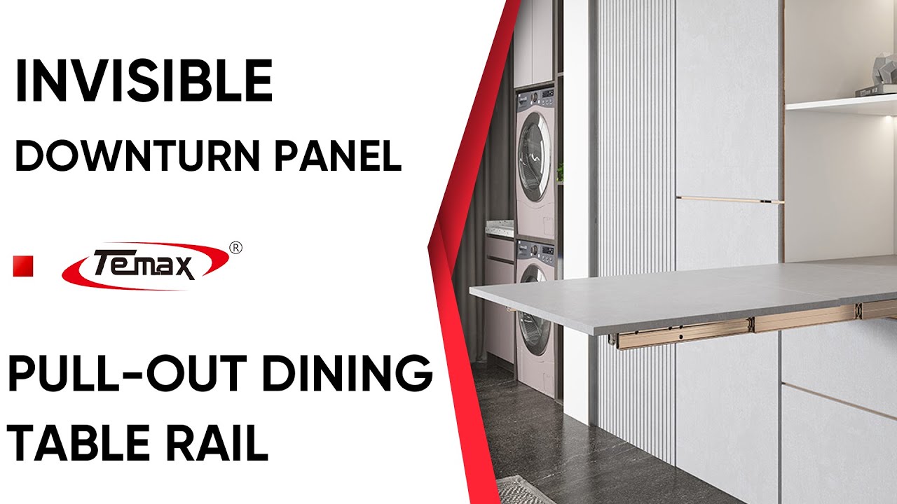 Space-saving lifting and retractable folding dining table slide ...