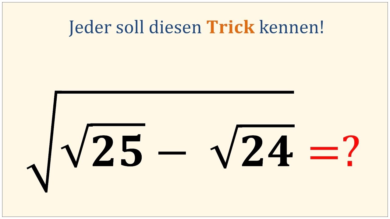 Eine schöne Gleichung! Du solltest diesen Rechenweg kennen - YouTube