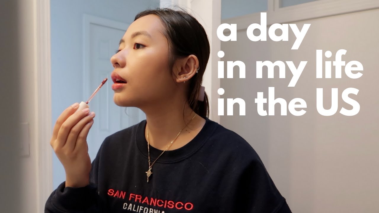A DAY IN MY LIFE IN THE US (new makeup & skin care routine, Paris Rhone ...