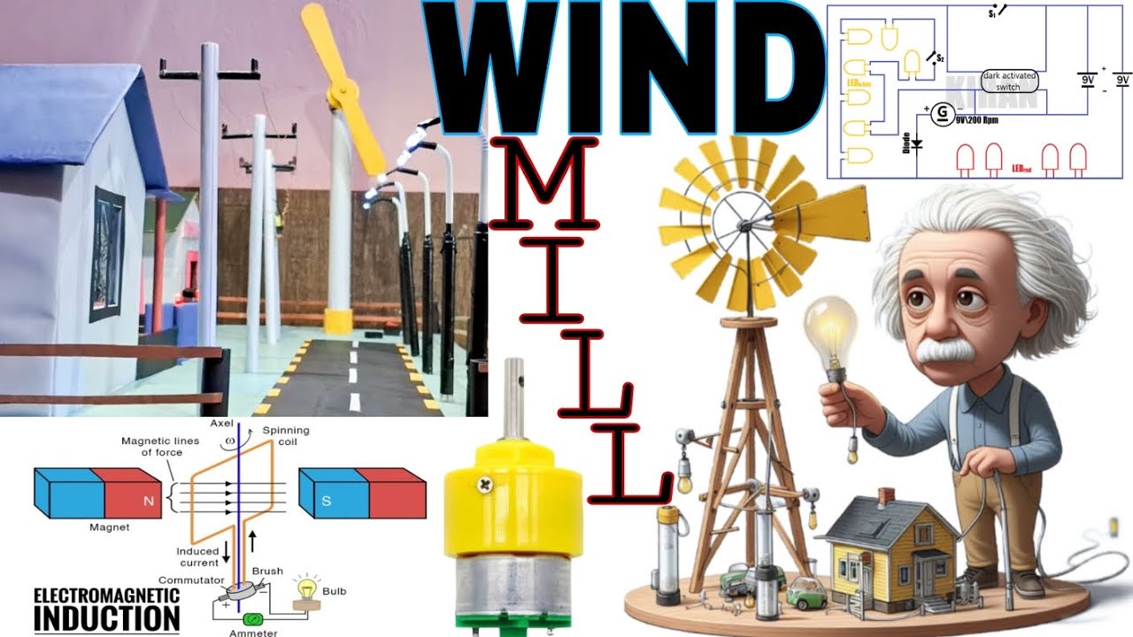 Wind Mill Eenergy Project//How to make wind mill with LDR sensor for ...