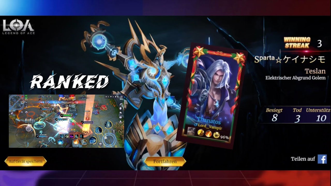 Legend of Ace : (Ranked - Challenger) Teslan - Electric Abyss Golem ...