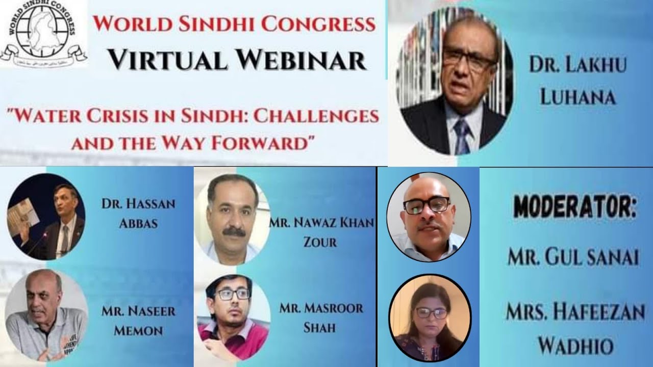 Virtual Webinar on Water Crisis in Sindh: Challenges and way forward By World Sindhi Congress ...