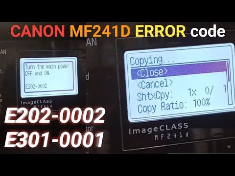 Canon printer #FM241D Error Code #E202-0002 #E301-0001 solve #canon - YouTube