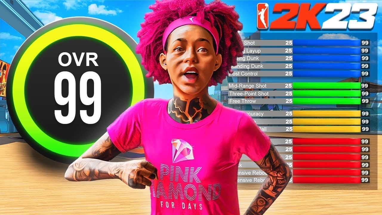 MY FEMALE MYPLAYER BUILD ON NBA 2K23 IS UNSTOPPABLE ( SHE SCORED ALL ...