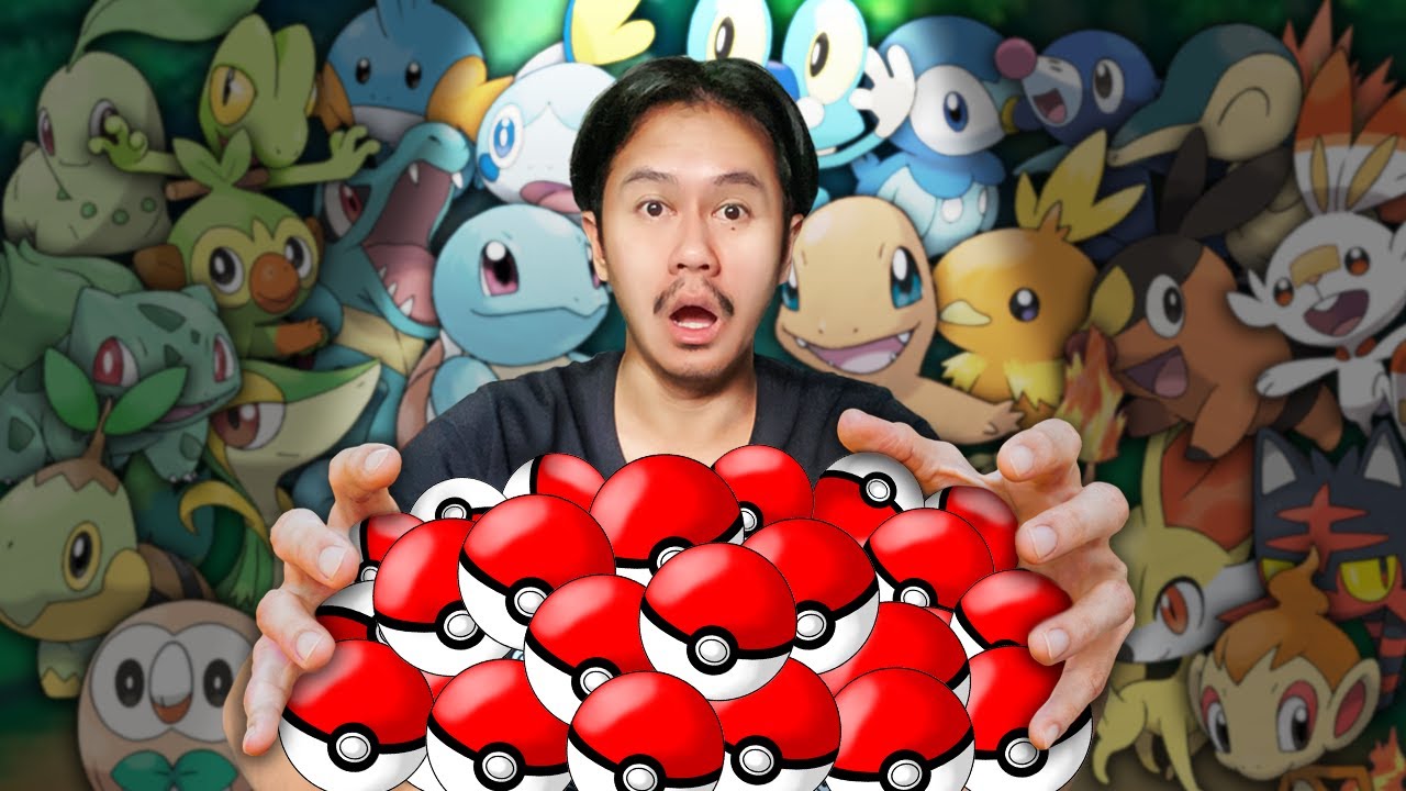 ผมใช้ Pokeball 50 ลูก จับโปเกม่อน Starter ทุกตัว!! - YouTube
