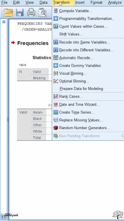 إعادة الترميز الرقمي التلقائي لمتغير فئوي -Automatic recode of string to numeric variables in ...