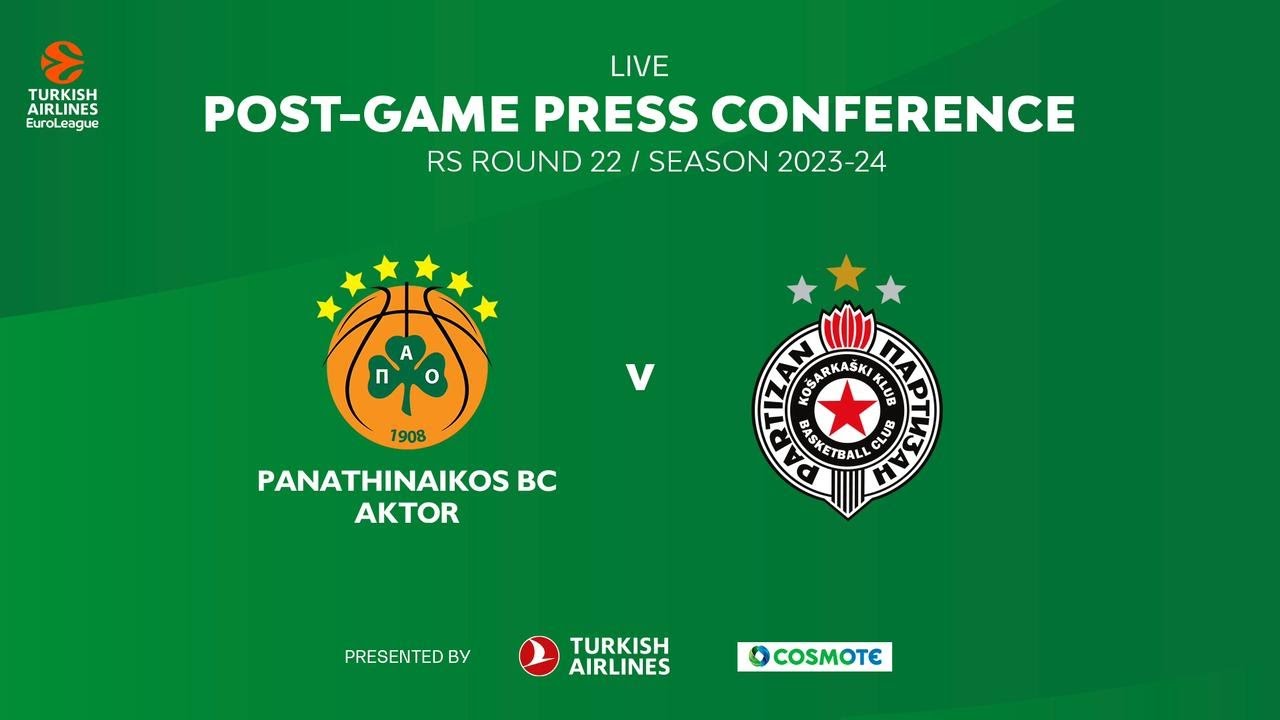 Panathinaikos BC AKTOR - Partizan Mozzart Bet| Post-Game Press ...