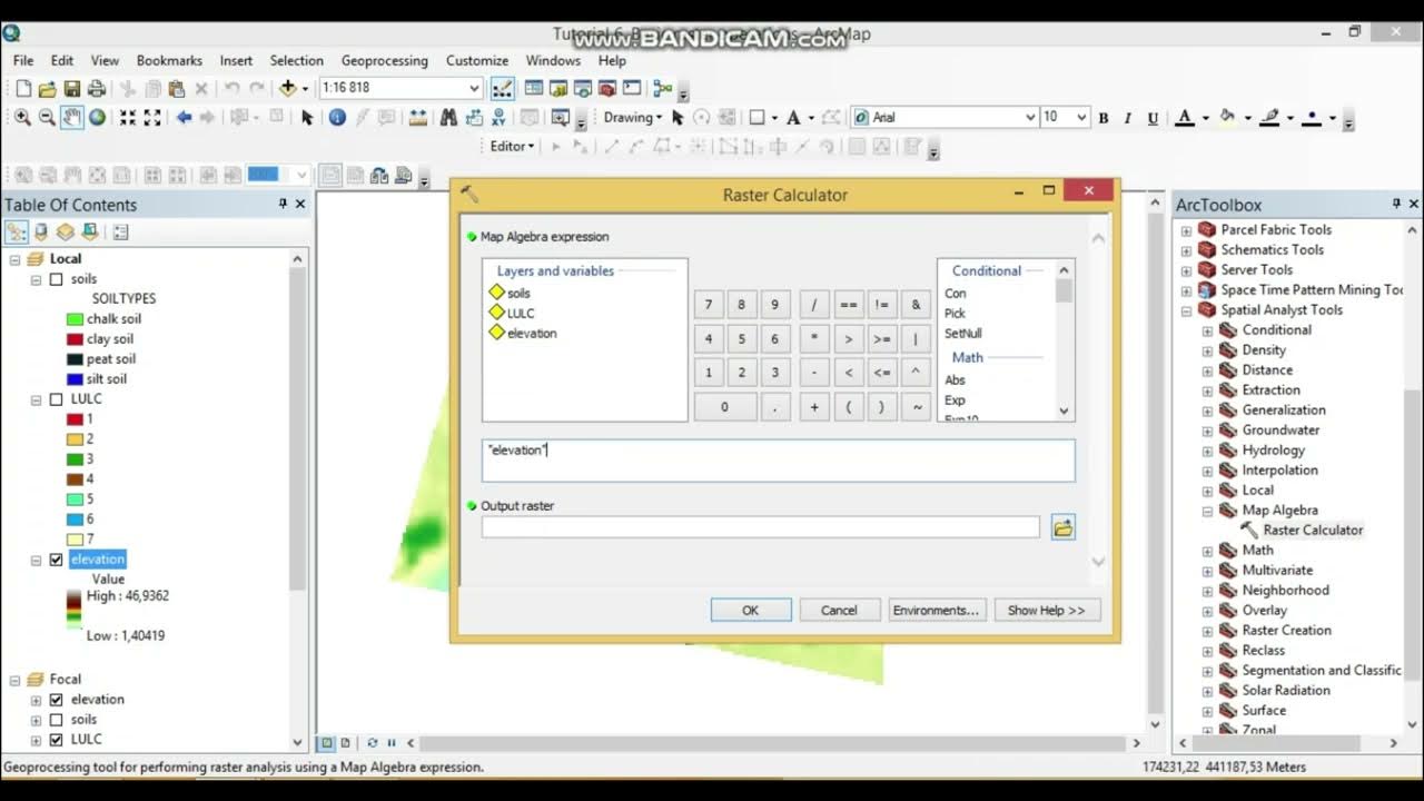 Tutorial: Local operations- Raster calculator (ArcMap) - YouTube