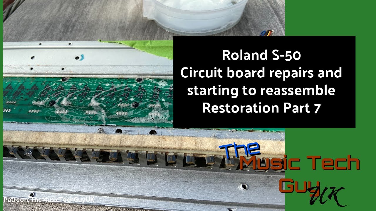 Roland S-50 - Circuit board repairs and starting to reassemble ...