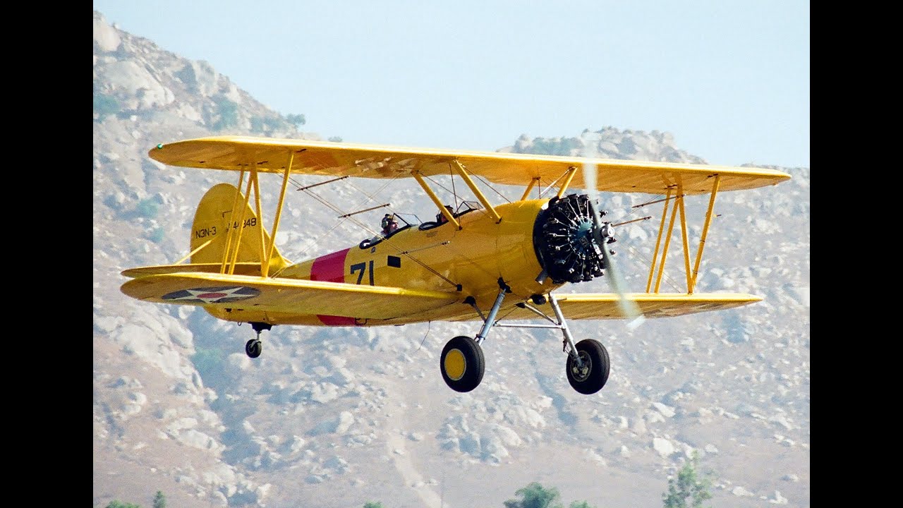 Flight in N3N-3 Biplane Naval Aircraft Factory - Airport 2014 Veterans ...