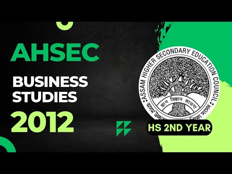 HS 2nd Year Business Studies Question Paper 2012 | AHSEC HS 2nd Year ...