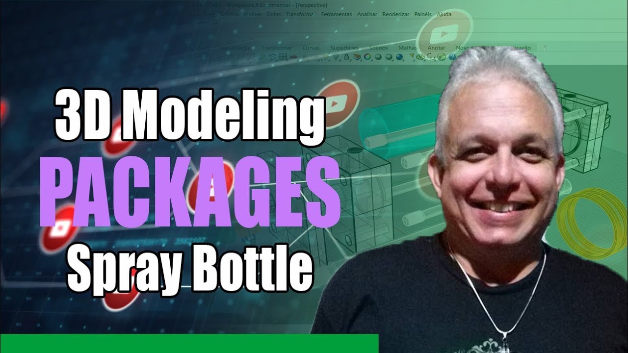 3D MODELING - PACKAGES - SPRAY BOTTLE - YouTube