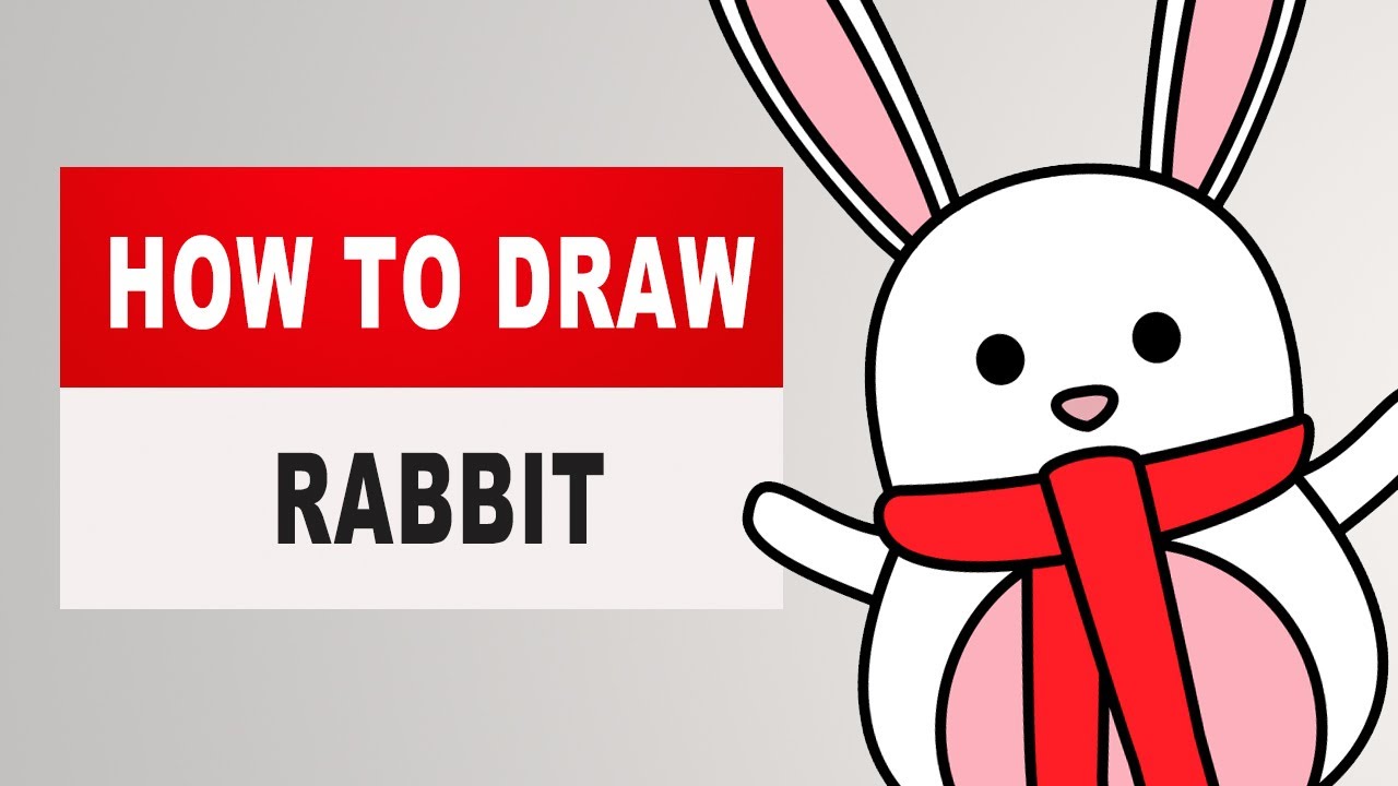 How To Easy Draw Cute Rabbit | Christmas - YouTube