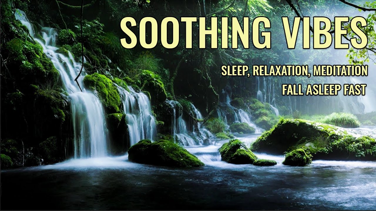 Zen Music and Waterfall Scene | Restful Sleep | Meditation, Studying ...