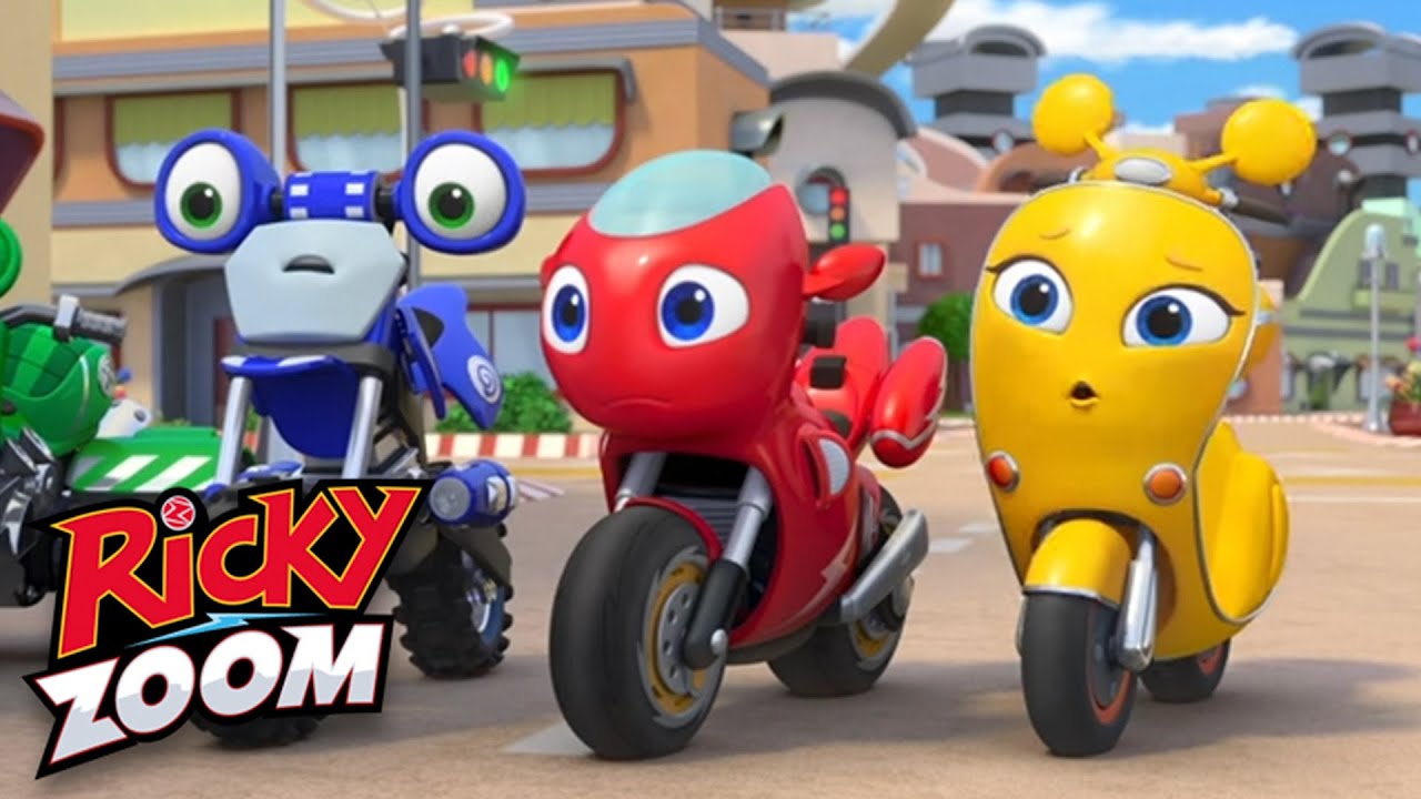 Caos a Wheelford!⚡️ Strade scivolose ⚡️ Cartone Animato Moto | Ricky ...