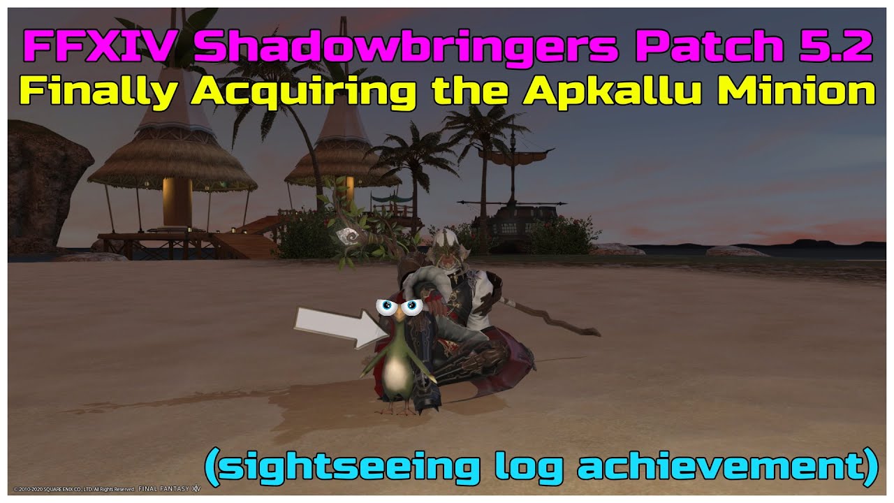FFXIV Shadowbringers Patch 5.2 Finally acquiring the Apkallu Minion ...