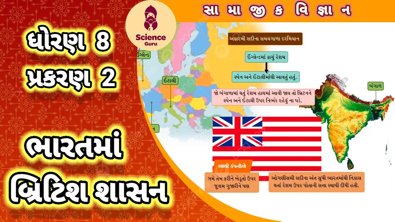Bharatma british shasan || std 8 samajik vigyan ch 2 || ભારતમાં બ્રિટિશ ...