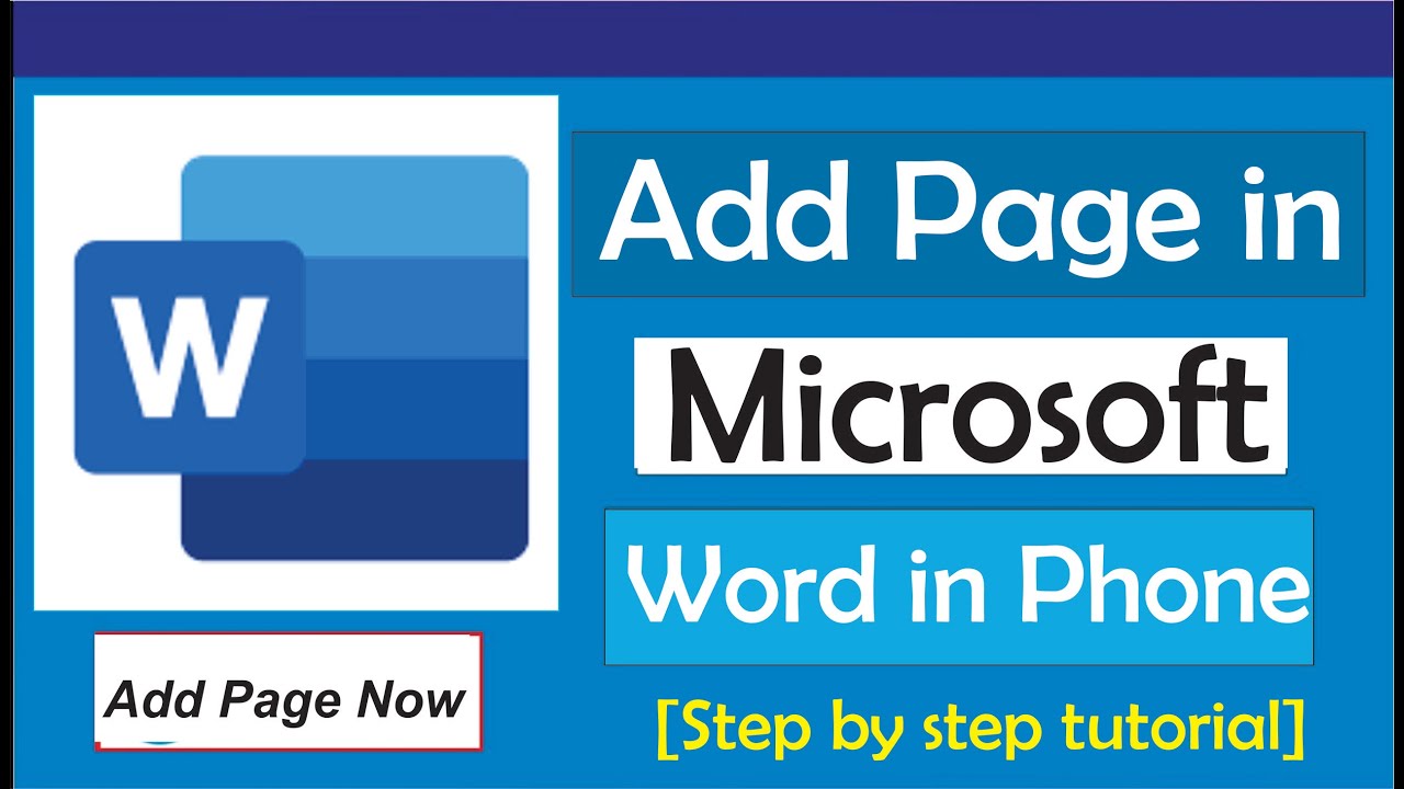 How To Add Page In MS Word In Phone (Full Guide) - YouTube