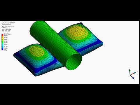AIR BAG INFLATION.SIMULATION IS DONE IN ANSYS. - YouTube