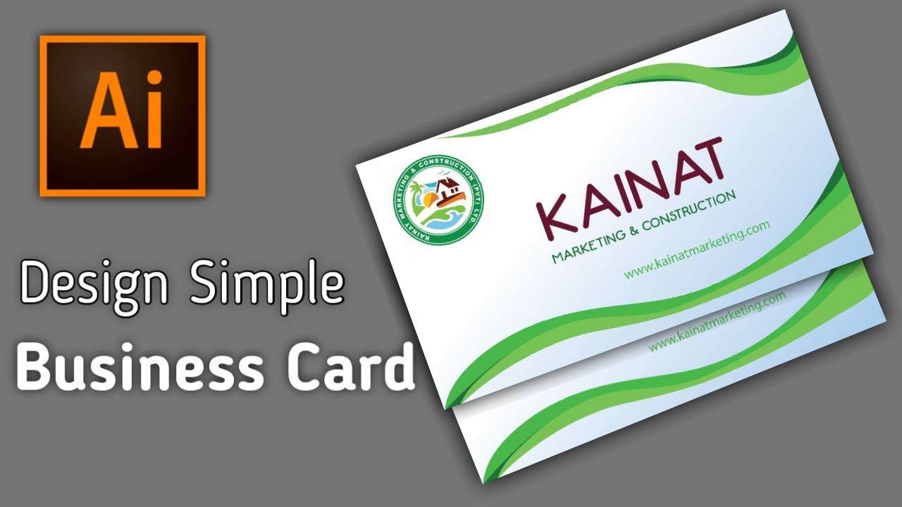 How to create Business card in illustrator| business card design (Adobe ...