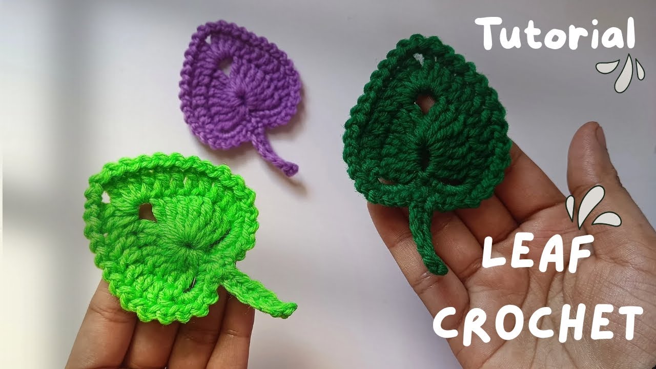 How to crochet leaf 🌿| beautiful and easy pattern | leaf crochet ...