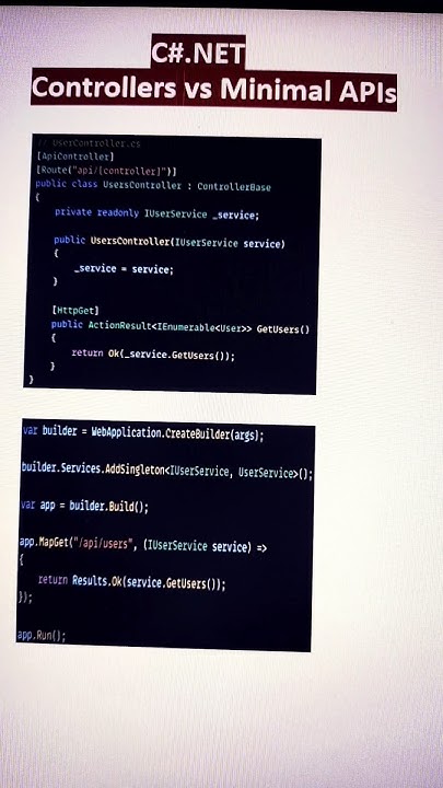 Controllers vs Minimal APIs - YouTube