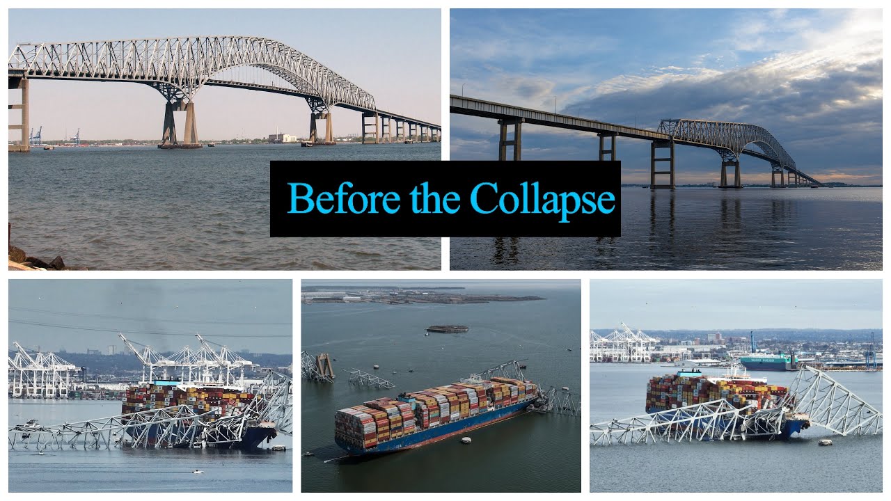 HOW I-695 FRANCIS SCOTT KEY BRIDGE LOOKED BEFORE THE COLLAPSE. - YouTube