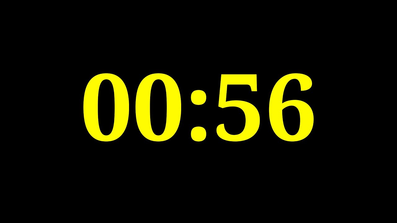 56 Seconds Countdown Timer - YouTube