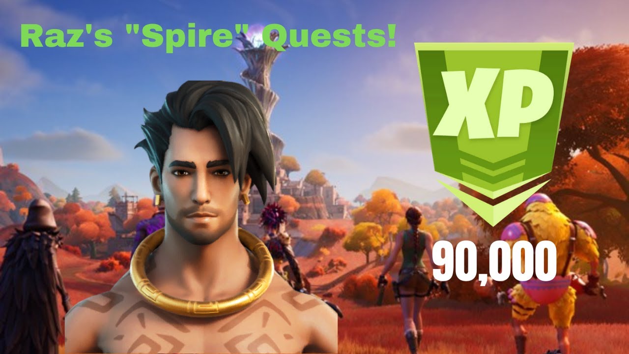 All 3 Raz "Spire" Quests in Fortnite! - YouTube