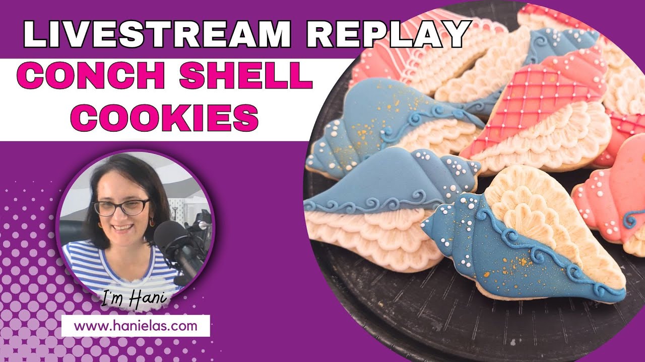 Conch Shell Cookies - Live Cookie Decorating - YouTube