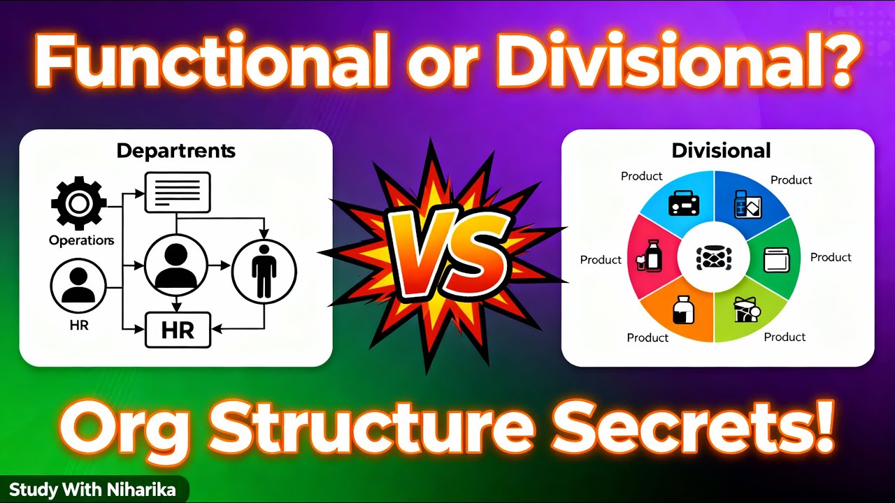 Day 14 Organisation Structure: Functional vs Divisional | Class 12 ...