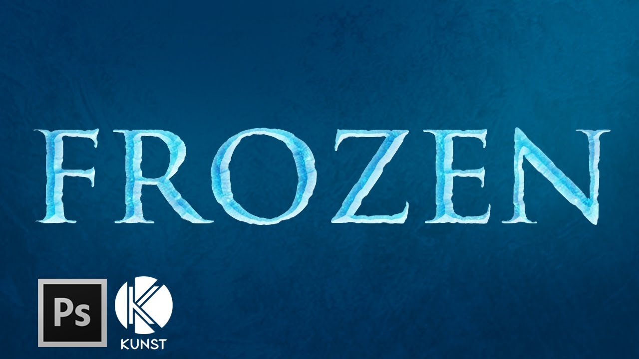 How to Create Disney's Frozen Text in Photoshop | Photoshop Tutorial ...