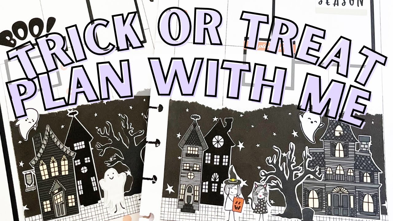 HALLOWEEN PLAN WITH ME | CLASSIC HAPPY PLANNER | STICK GIRLS & HAUNTED ...
