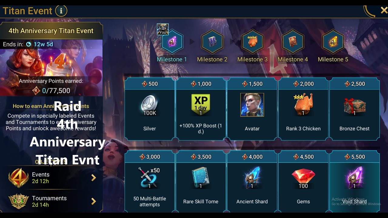 Raid Shadow Legends 4th Year anniversary Titan Event - YouTube