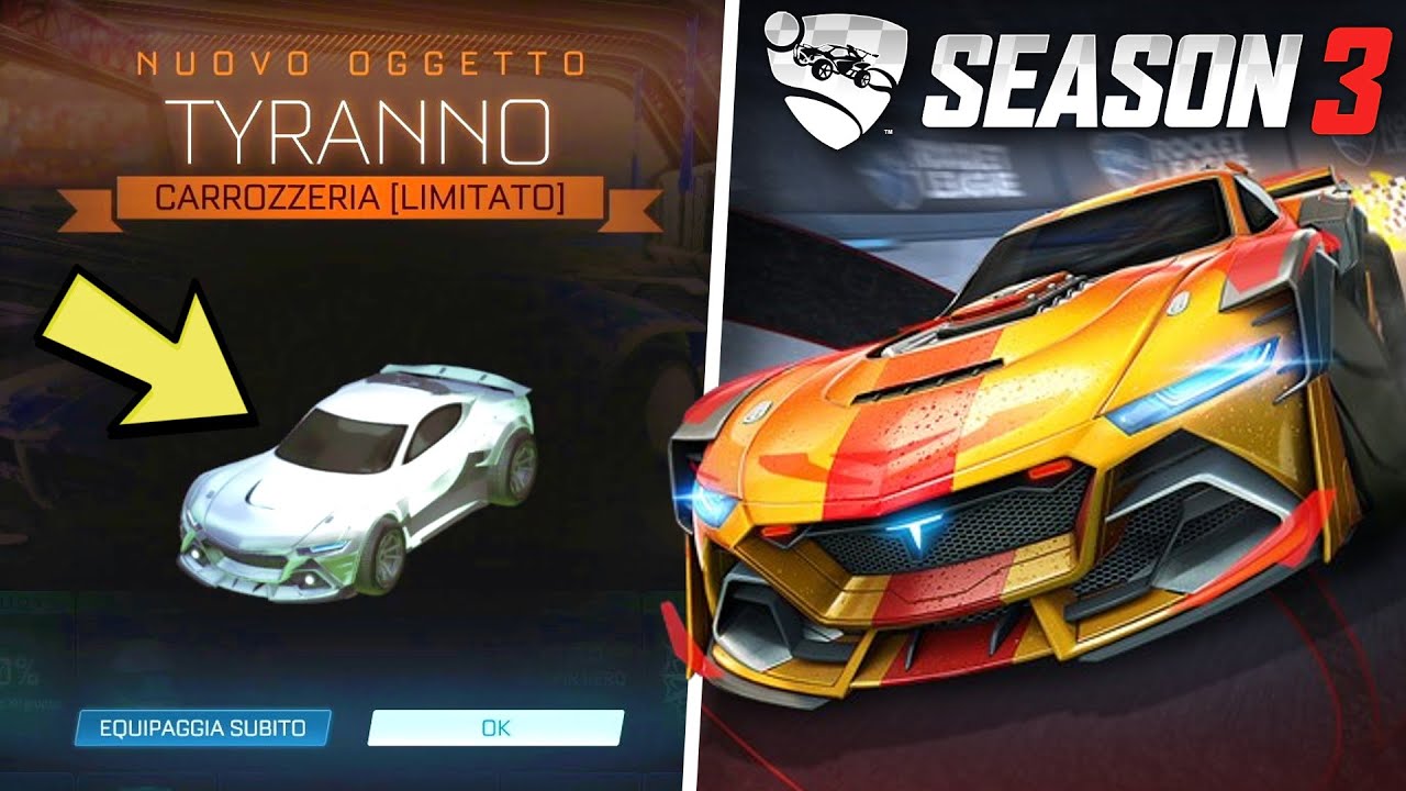 Ecco la SEASON 3 e la TYRANNO... HITBOX DOMINUS!! [ROCKET LEAGUE ITA ...