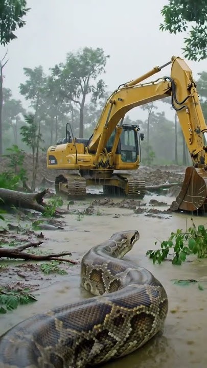 20-Meter Python Emerges During Jungle Storm – Shocking Footage! # ...