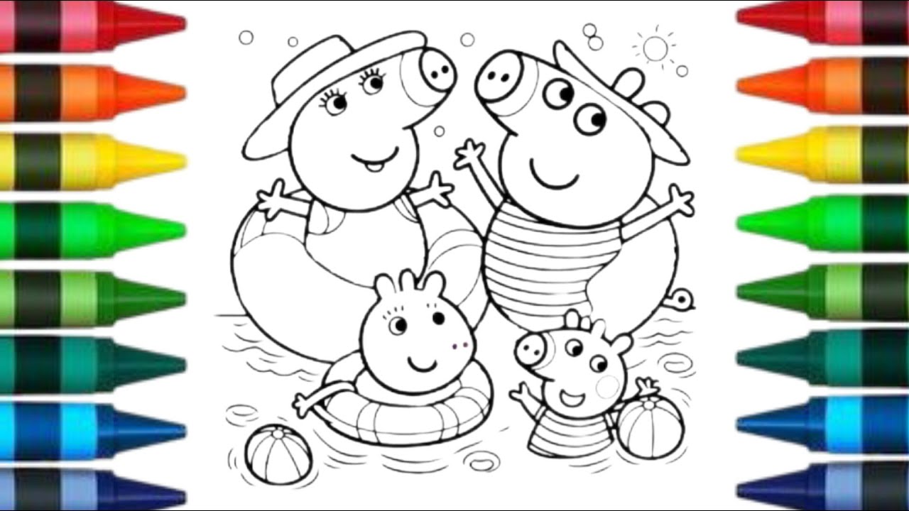 how to draw & colour a peppa pig 🐖| peppa pig drawing |draw a colourful ...