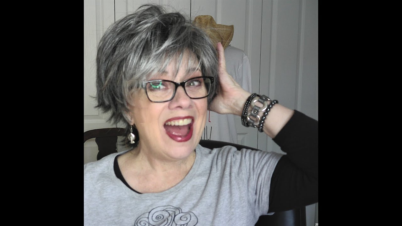Wig Review Uniwigs Patsy Salt And Pepper - YouTube