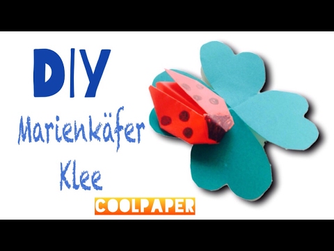 Origami Anleitung Marienkäfer Klee /Falten für kinder/Paper Cool - YouTube
